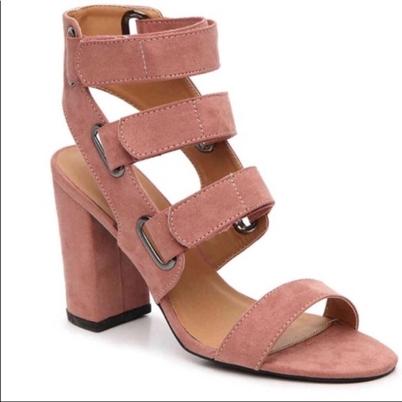 Shoes | Mauve Strappy Sandal Heel Shoe | Poshmark